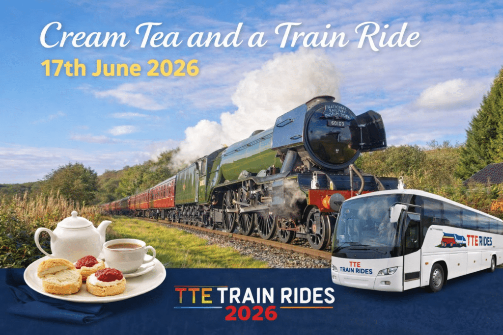 Cream Tea on a train Travelling on a Heritage steam train through the ...